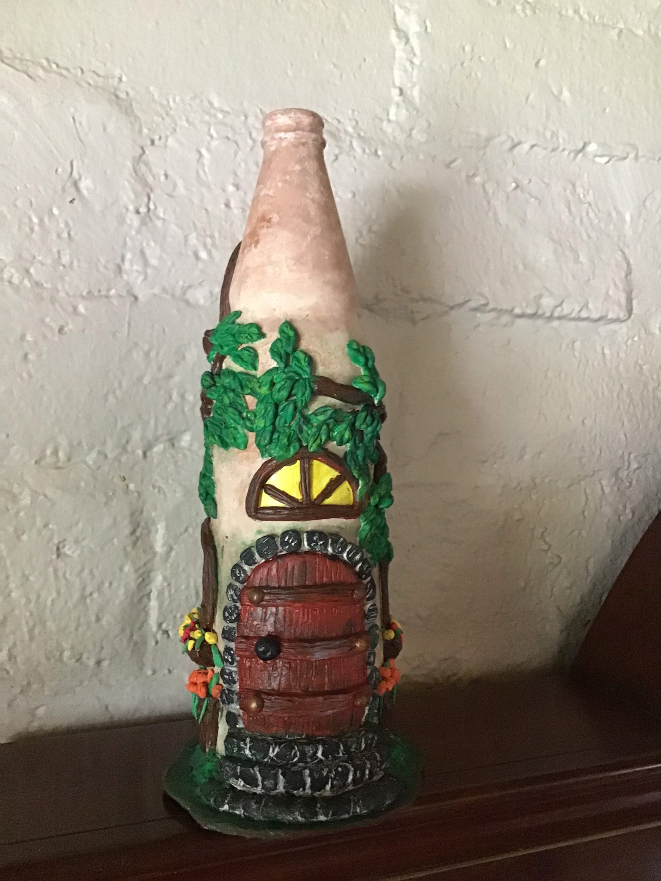 Rustic Cottage on Glass Bottle - Etsy