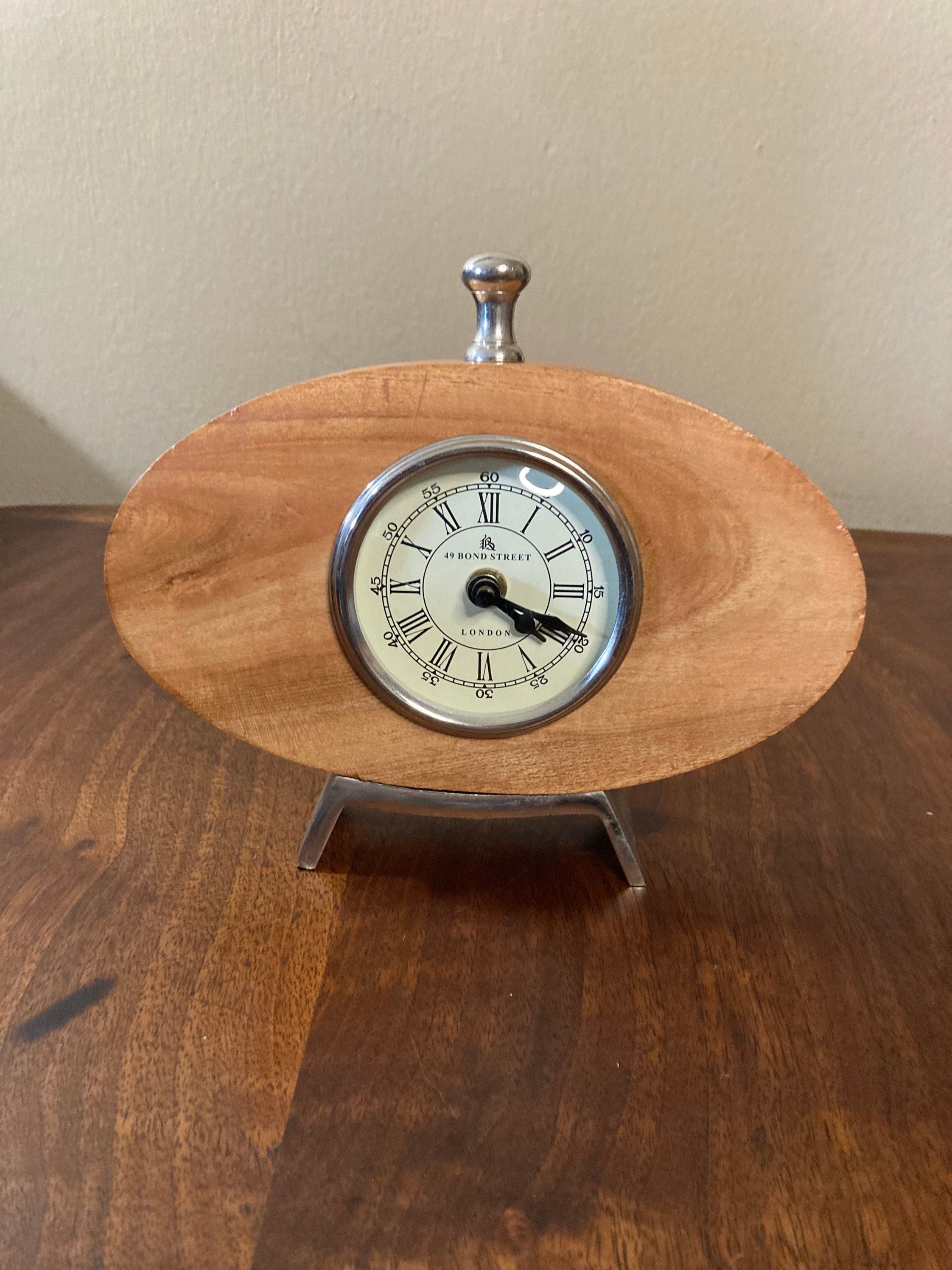 49 Bond Street London Clock Retro Wood Metal Working Condition - Etsy