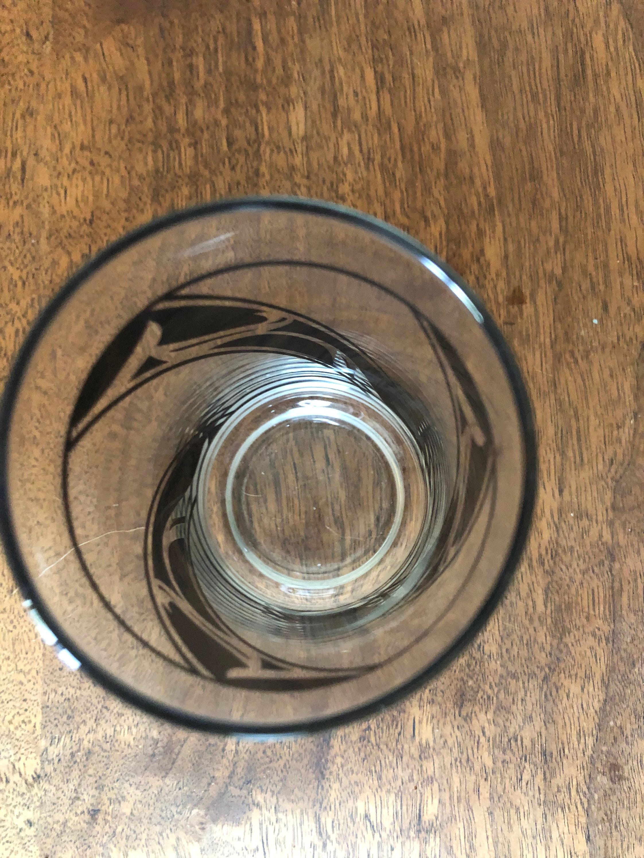 Vintage Drinking Glasses Libby Glass Black Design Art Deco - Etsy