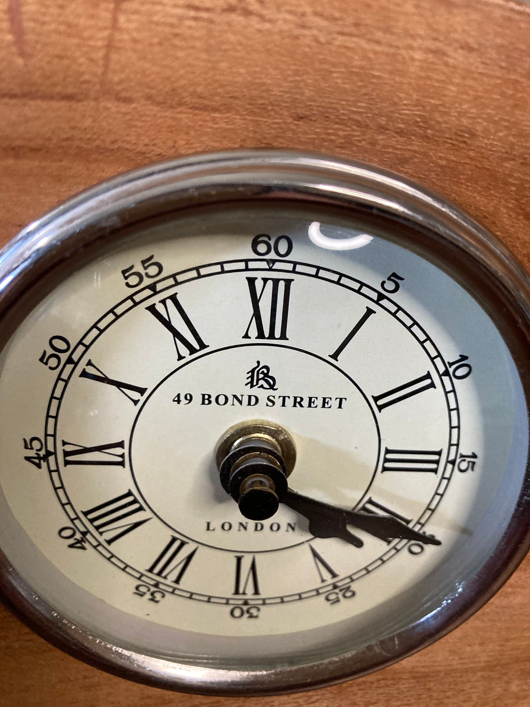 49 Bond Street London Clock Retro Wood Metal Working Condition - Etsy