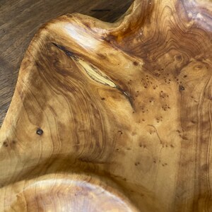 Vintage Burled Wood Tray Divided Tray Living Edge Knot - Etsy