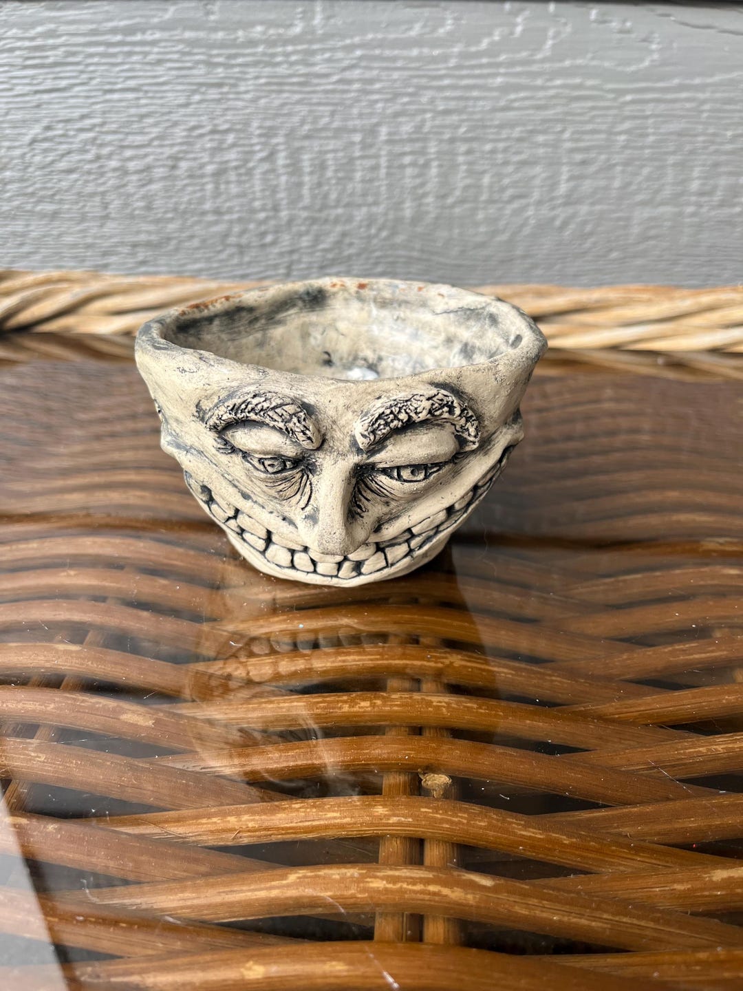 Funny Face Ceramic Bowl Trinket Dish Signed Studio Pottery - Etsy