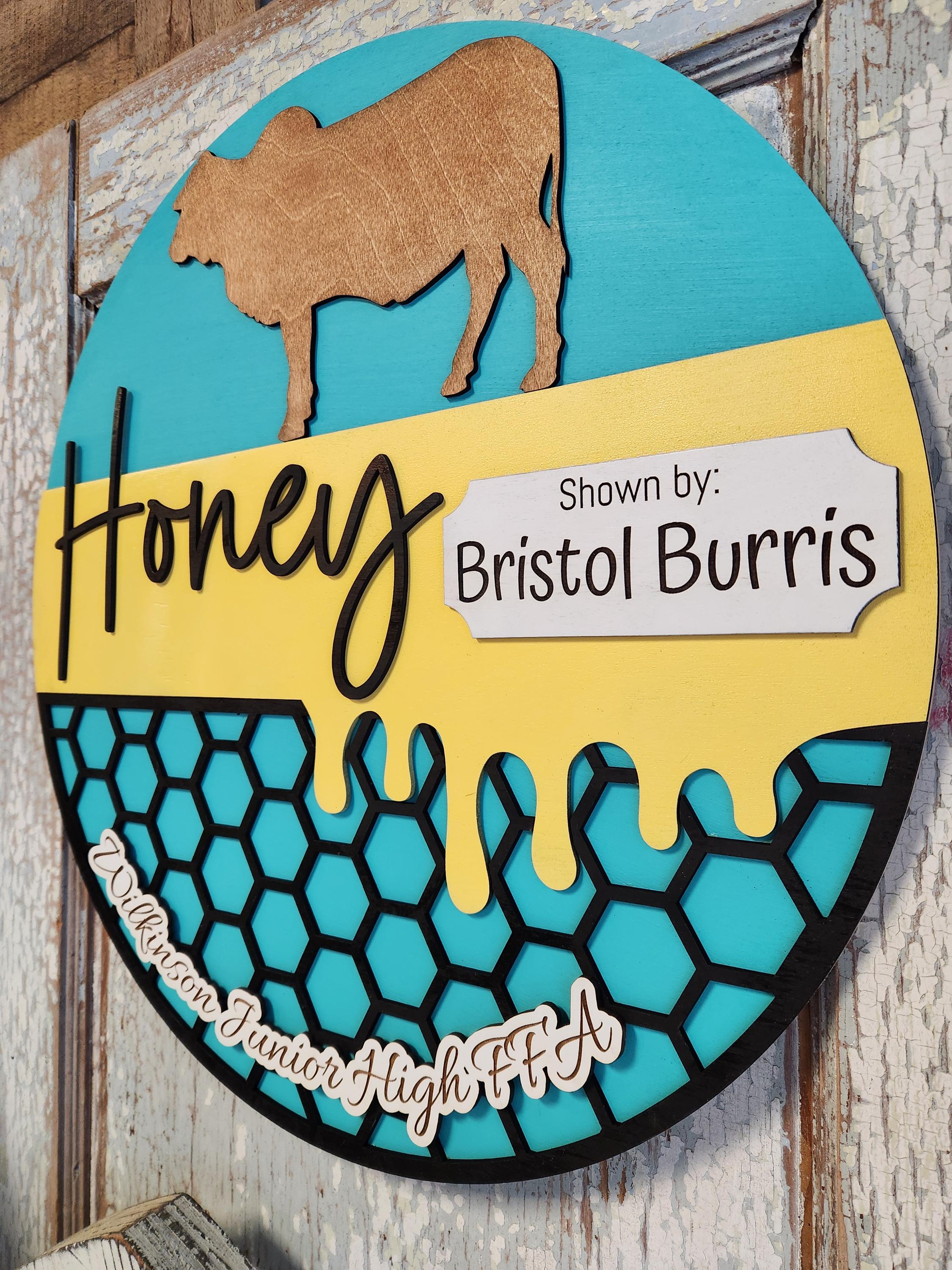 Custom County Fair Round Door Sign, Customizable, Layered Wood Sign ...