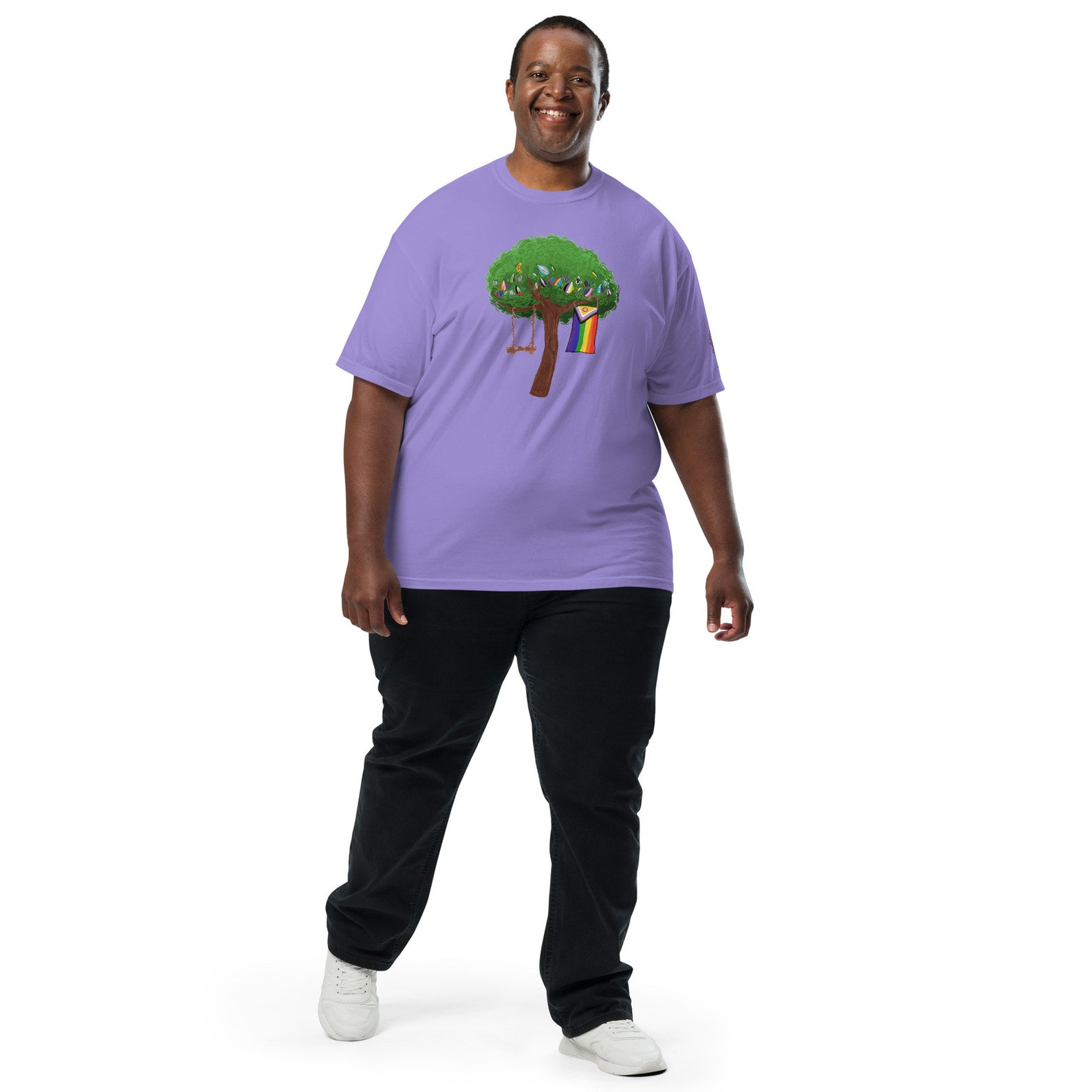 Pride Rainbow Flag Tree: Garment-dyed Heavyweight T-shirt - Etsy