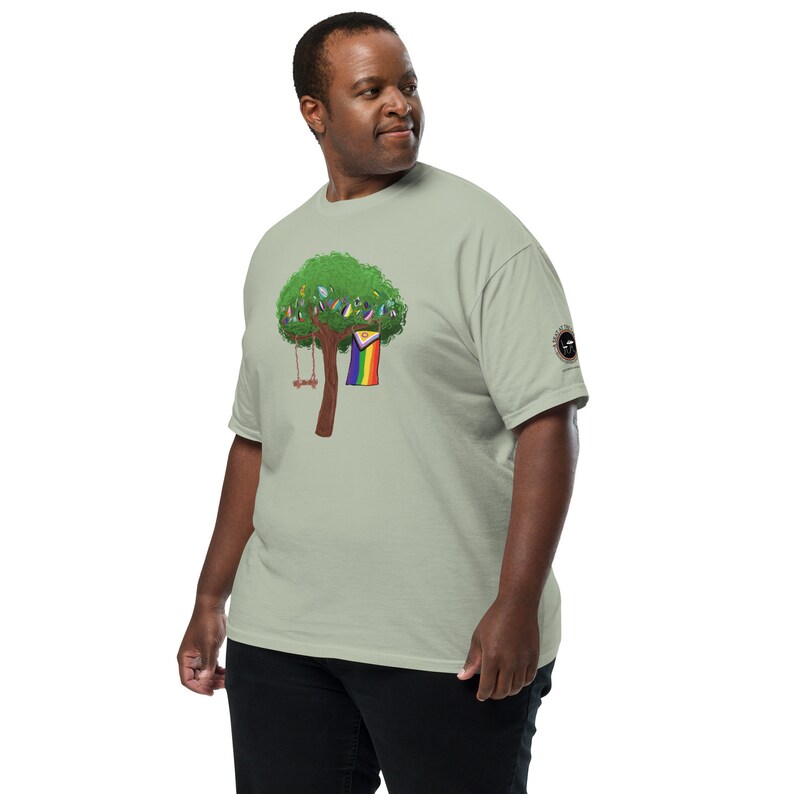 Pride Rainbow Flag Tree: Garment-dyed Heavyweight T-shirt - Etsy