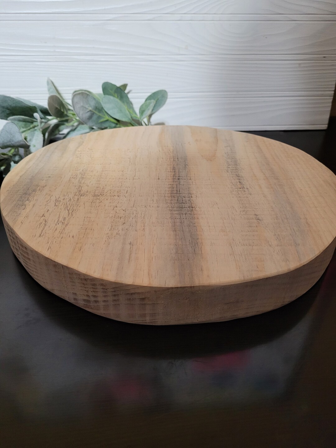 Circle Wood Round, Rustic Reclaimed Wood Riser, Farmhouse Decor, Boho ...