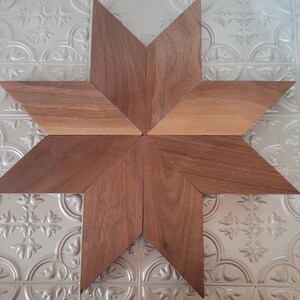 Reclaimed Walnut Wood Barn Star: Rustic Farmhouse Wall Decor - Etsy