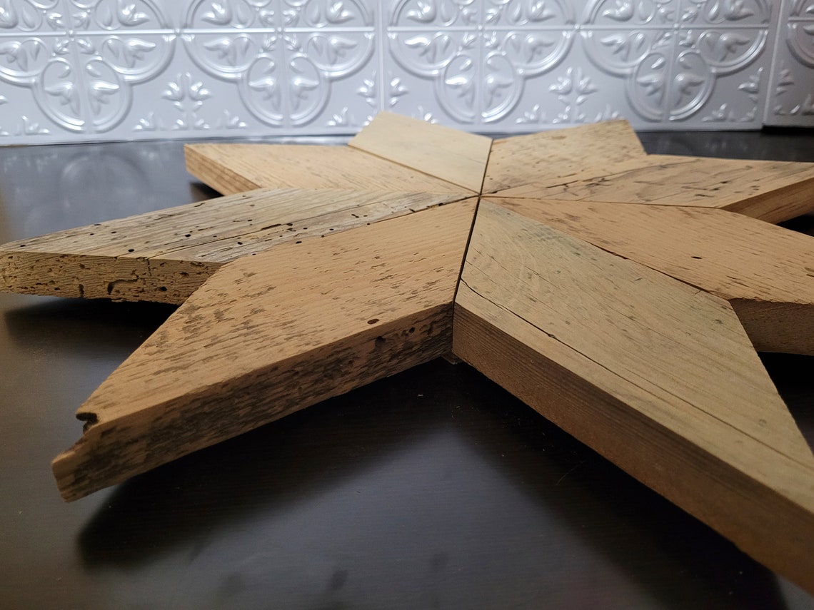 Rustic Reclaimed Barn Wood Star Rustic Farmhouse Decor - Etsy