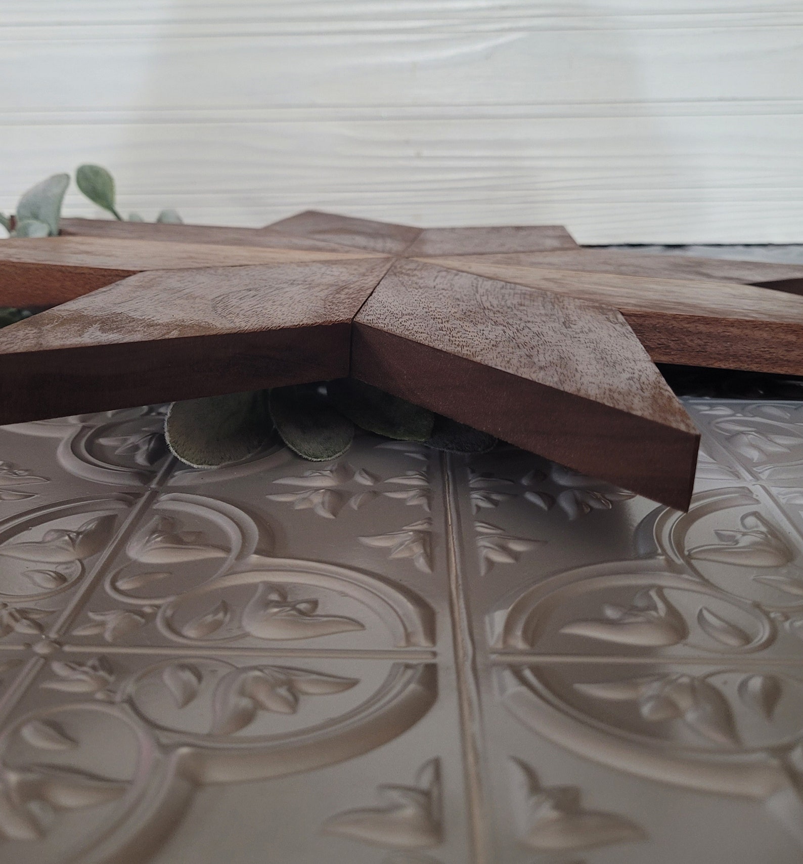 Reclaimed Walnut Wood Barn Star: Rustic Farmhouse Decor, 12 Inch - Etsy