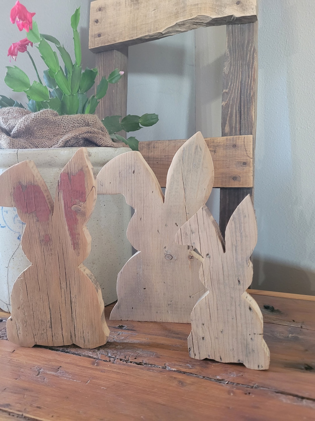 Wood Bunny, Rustic Easter Decor, Rustic Easter Bunny, Bunny, Rustic ...