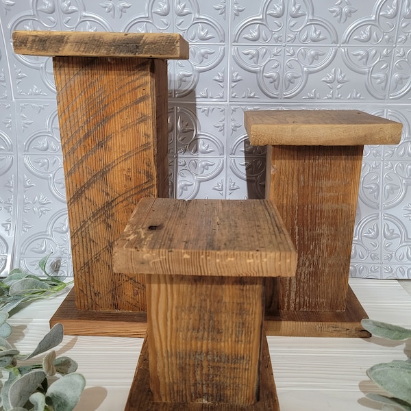 Wood Block Candle Risers - Etsy
