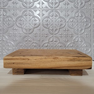 Rustic Reclaimed Wood Riser, Farmhouse Decor, Boho Wood Tray, Vintage ...