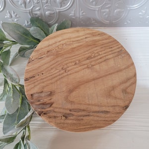 Rustic Reclaimed Wood Round Riser: Farmhouse Tabletop Display - Etsy
