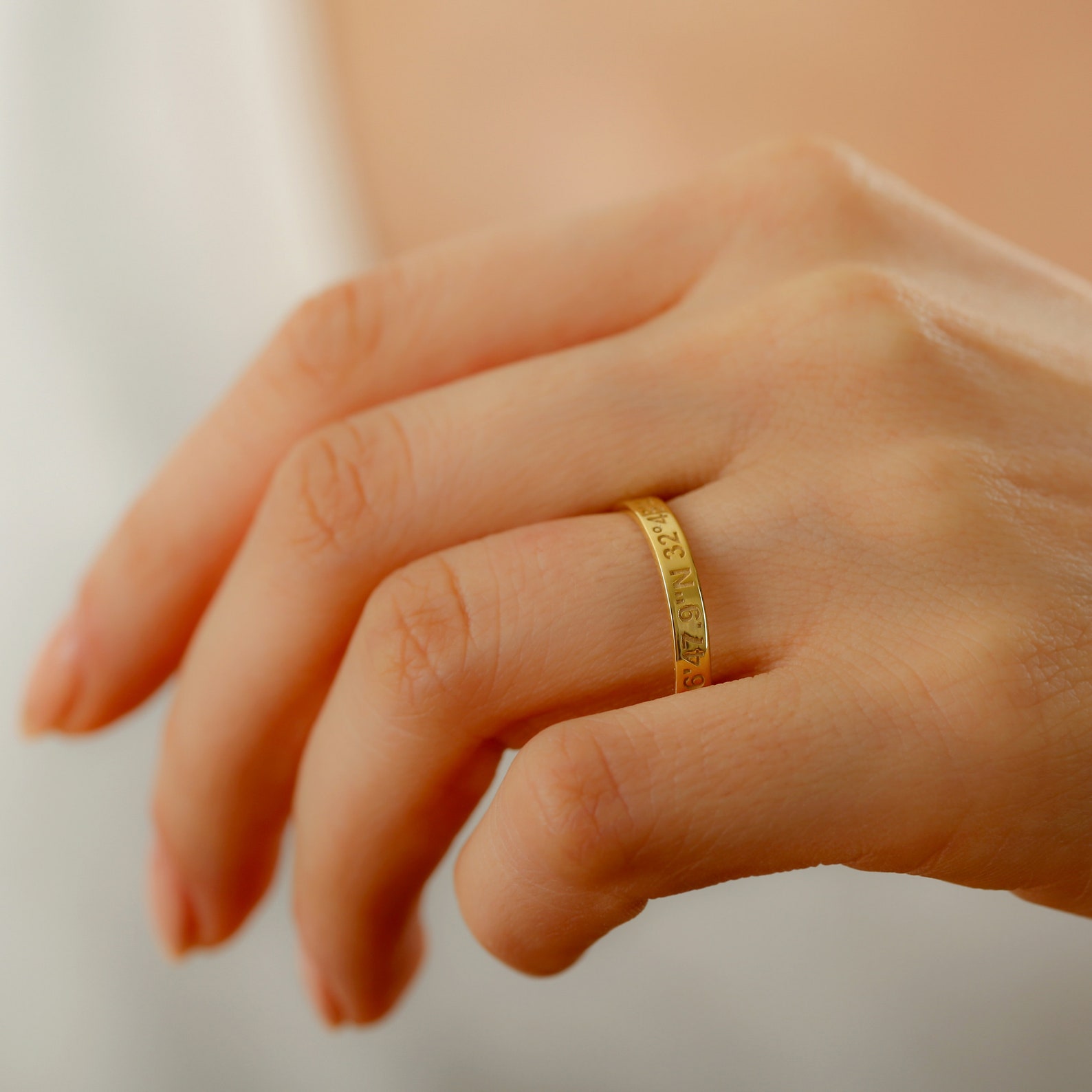 Engraved Rings, Wedding Day Gift, Personalized Rings, Stacking Rings ...