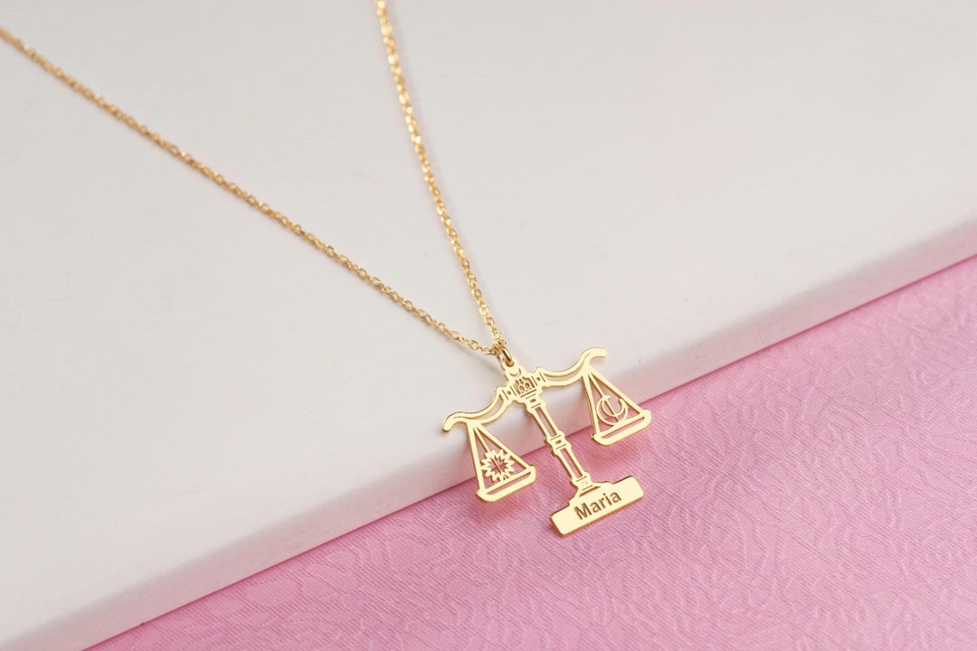 Personalized Scale of Justice Necklace, Lawyer Gift, Justice Pendant ...