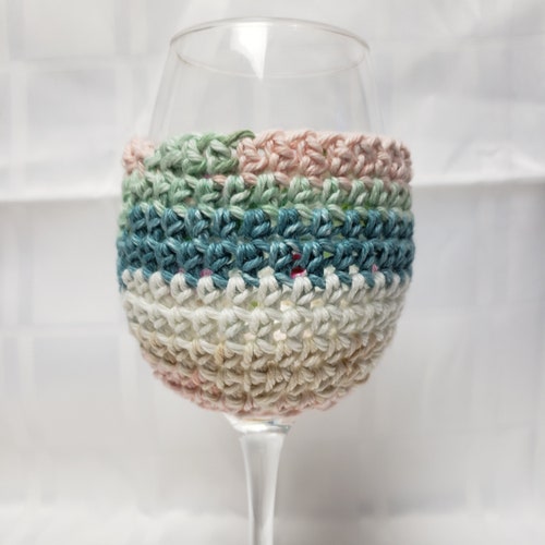 Crochet Wine Glass Cozy PATTERN PDF Stemless2 Sizes Lace | Etsy
