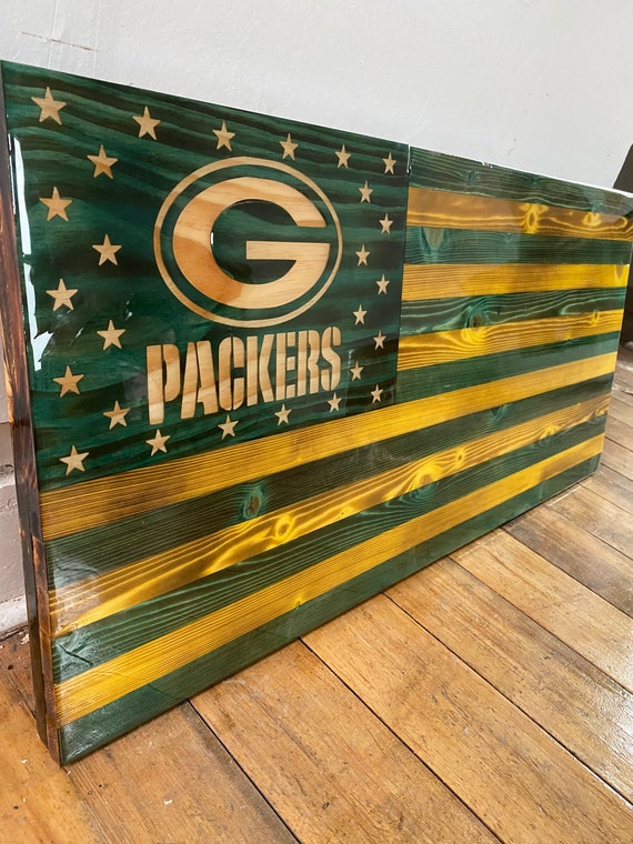 Green Bay Packers Wooden Flag - Etsy