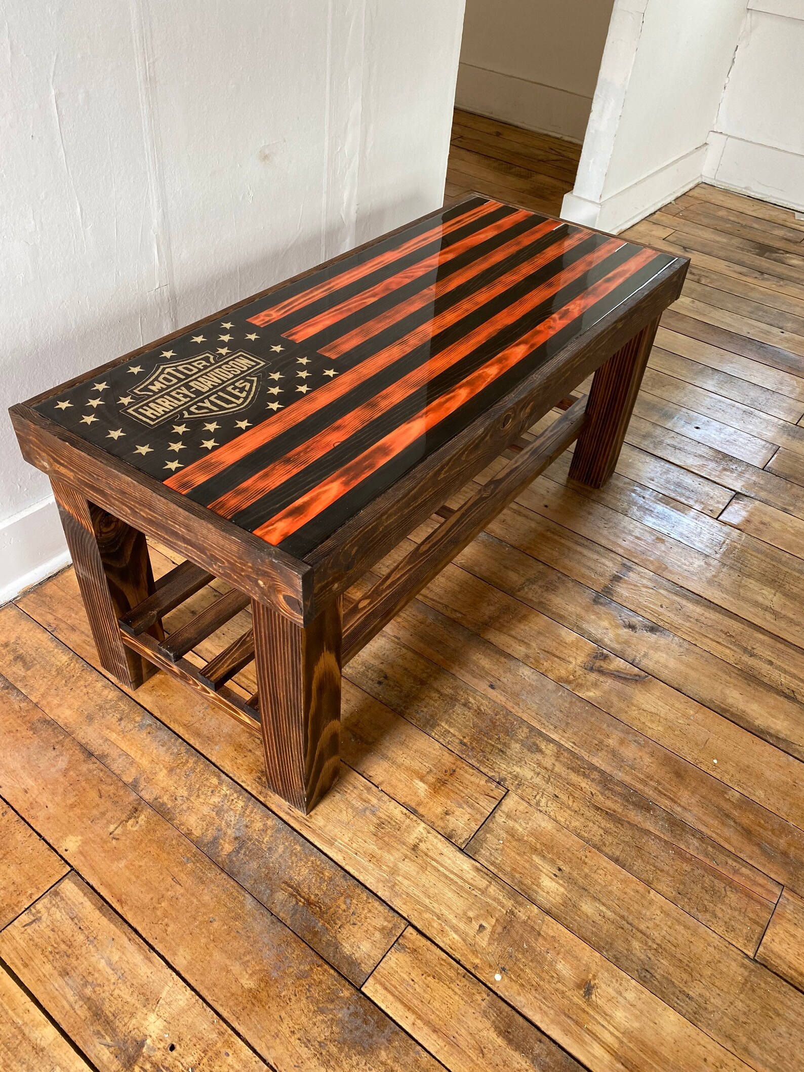 Rustic Wooden American Flag Table Farm House American Flag - Etsy