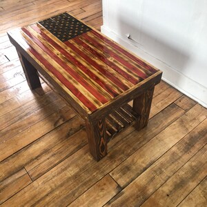Rustic Wooden American Flag Table Farm House American Flag - Etsy