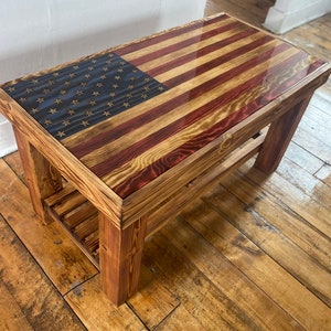 Rustic Wooden American Flag Table Farm House American Flag - Etsy