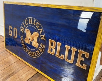 Michigan Wolverines Sign | Etsy