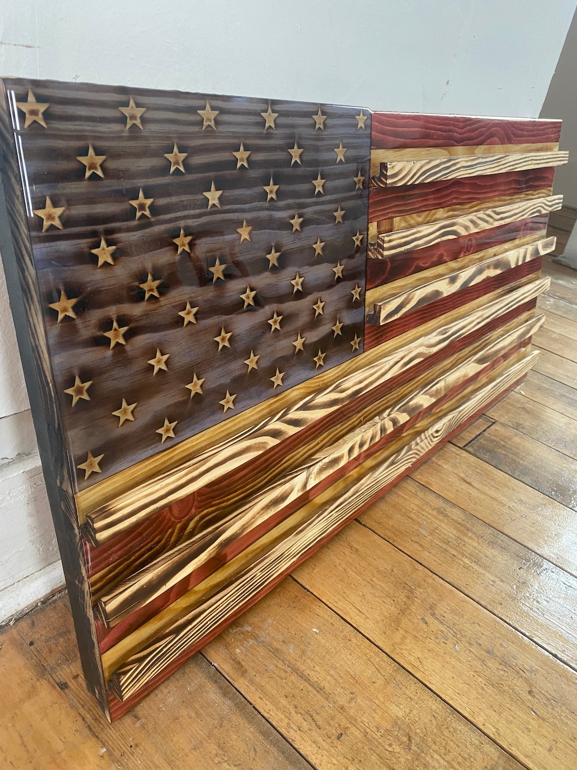 Coin Holder American Flag Challenge Coin Display Wood - Etsy