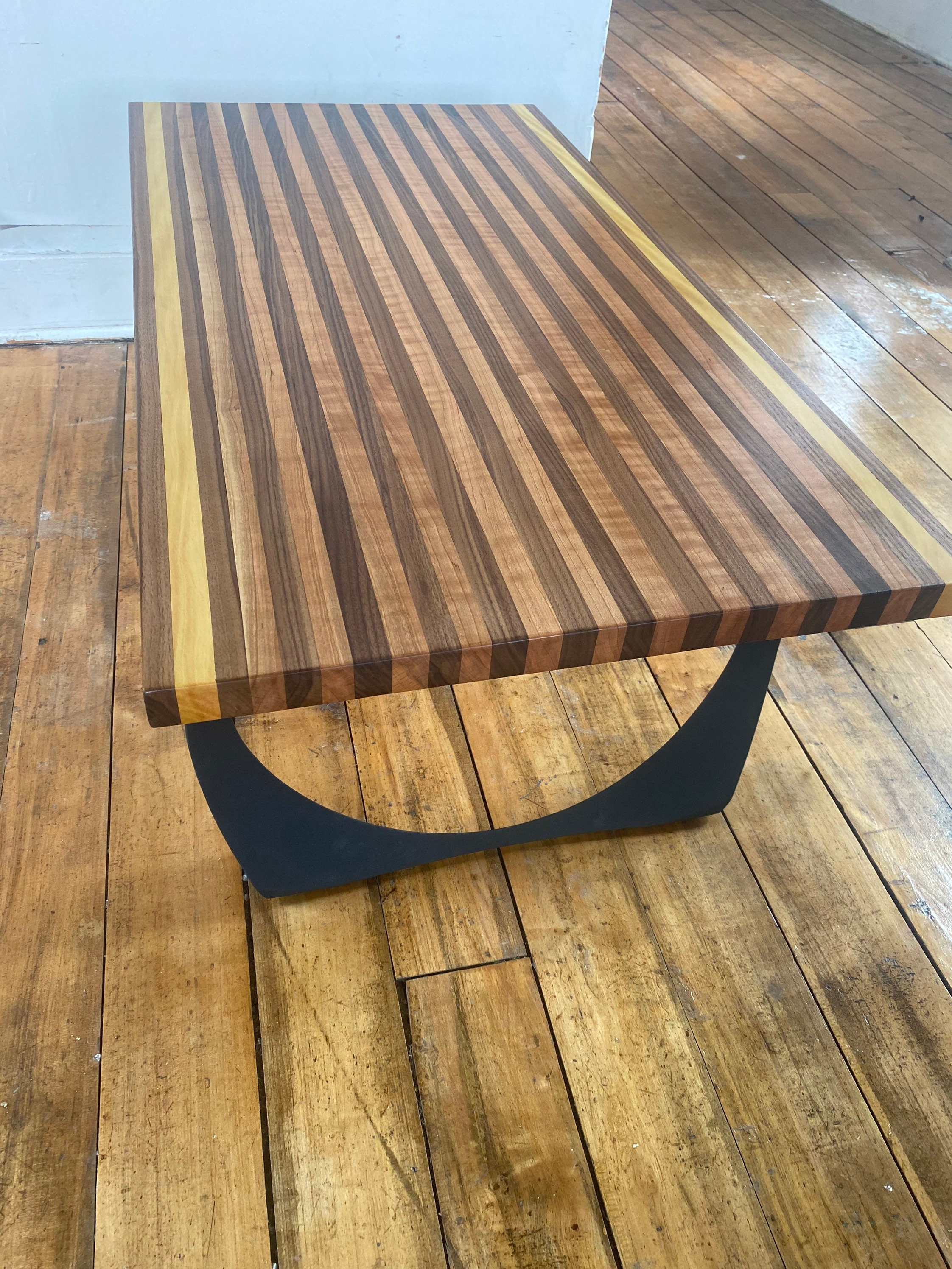 Butcher Block Table Solid Wood Coffee Table Wood and Steel - Etsy