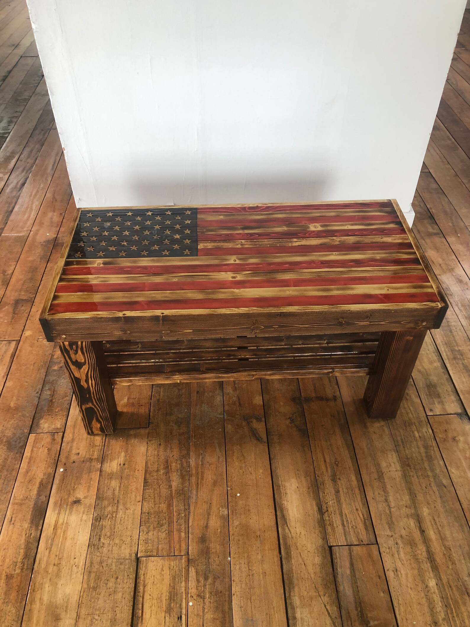 Rustic Wooden American Flag Table Farm House American Flag - Etsy