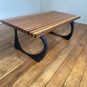 Butcher Block Table Solid Wood Coffee Table Wood and Steel - Etsy