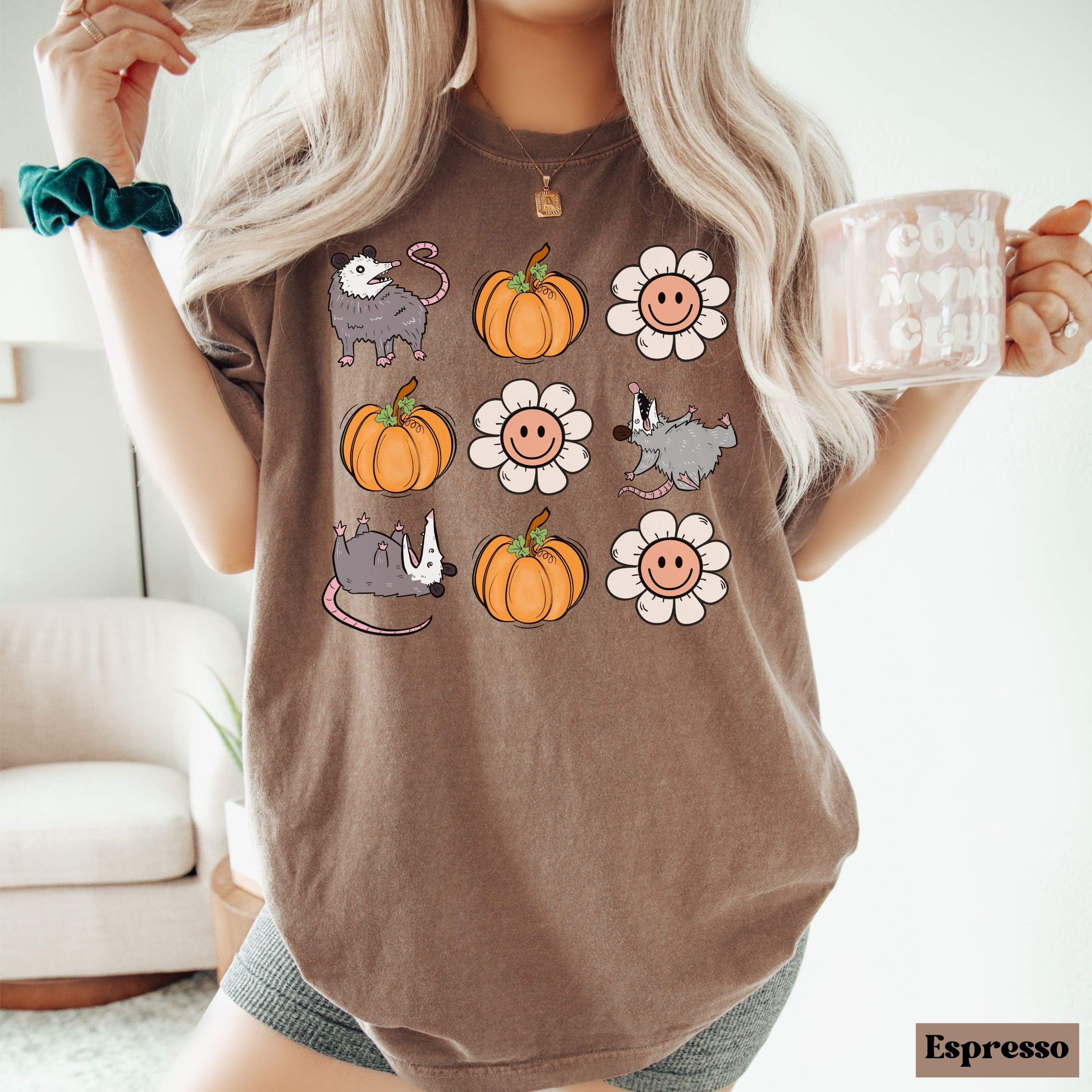 Comfort Colors® Possum Groovy Halloween Fall Shirt, Opossum Pumpkin ...