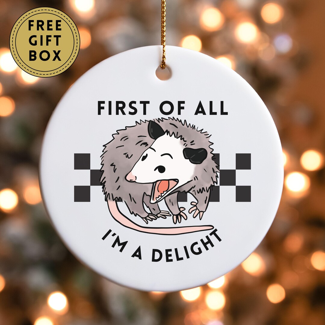 Funny Possum Ornament, Opoaaum Christmas Ornament, Meme Ornament ...