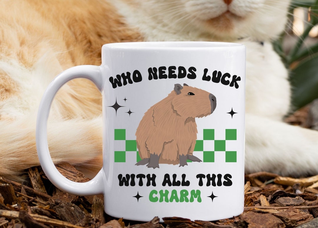 Who Needs Luck Capybara Ceramic Mug 11oz, St Patricks Day Mug ...