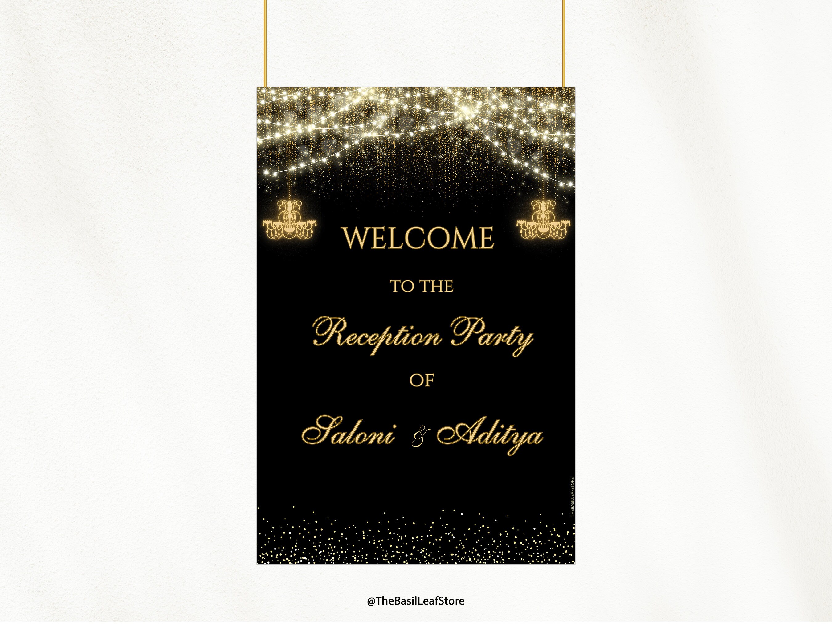 Reception Welcome Board Sign as Entrance Sign for Reception Night ...