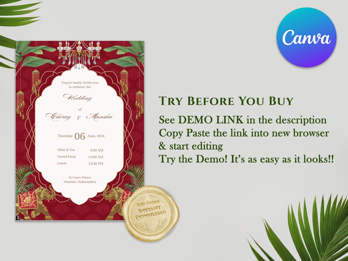 Traditional Indian Wedding Invitation Card as Hindu Wedding Invitation ...