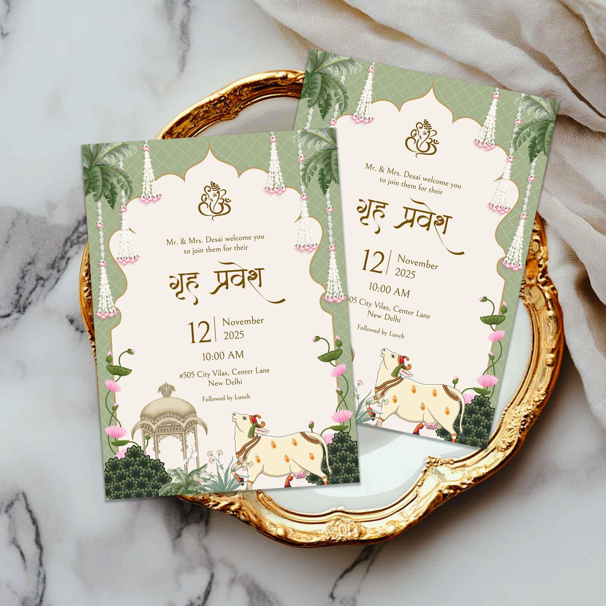 Grah Pravesh Invitation Card as Griha Pravesh Invitation Template ...