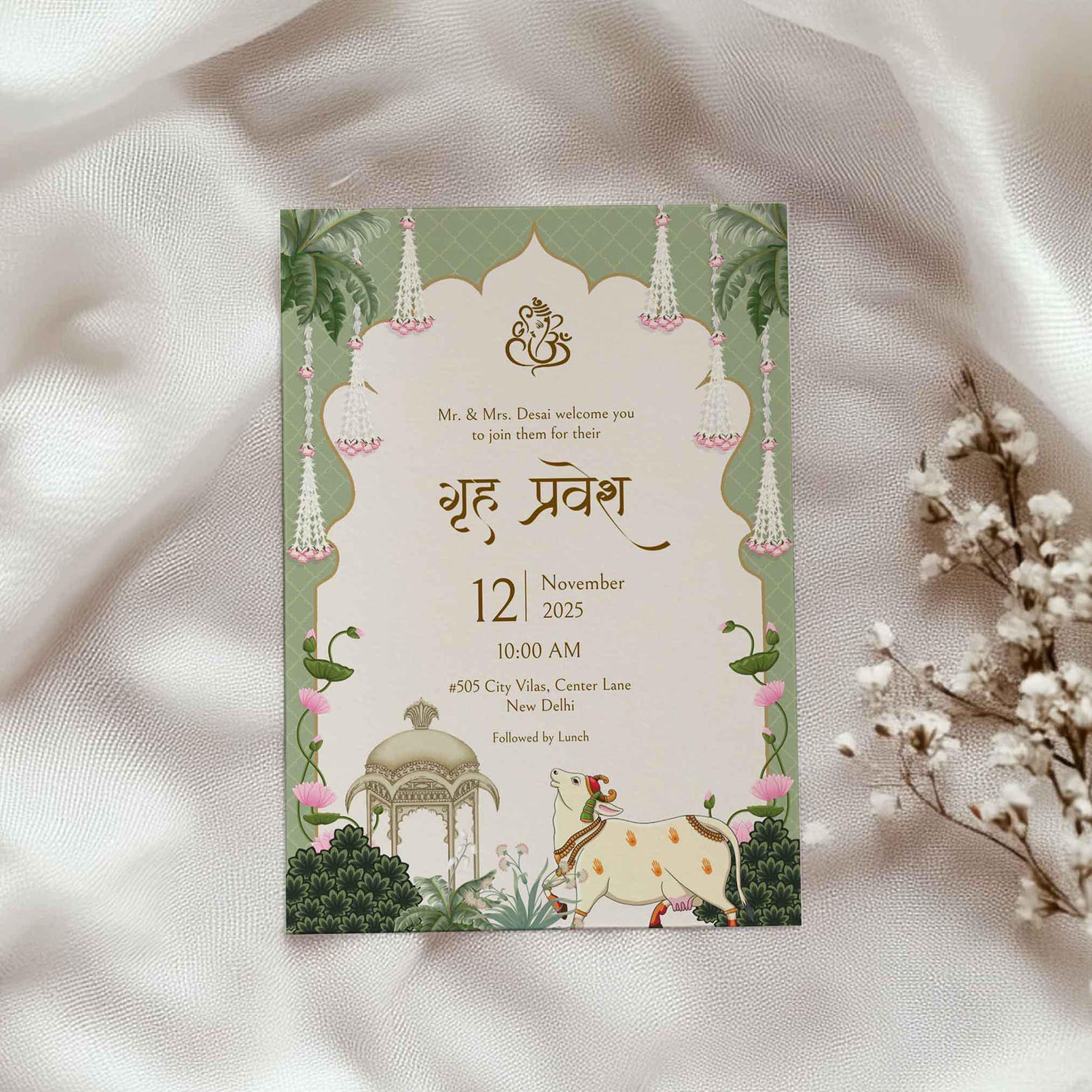 Grah Pravesh Invitation Card as Griha Pravesh Invitation Template ...