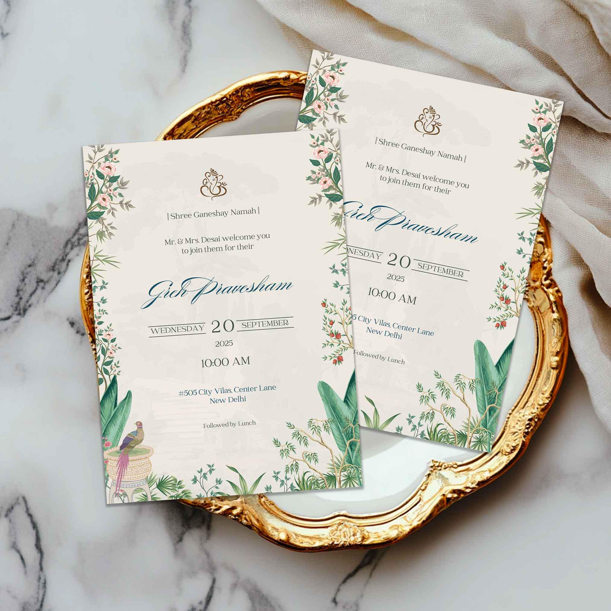 Grah Pravesh Invitation Card as Griha Pravesh Invitation Template ...