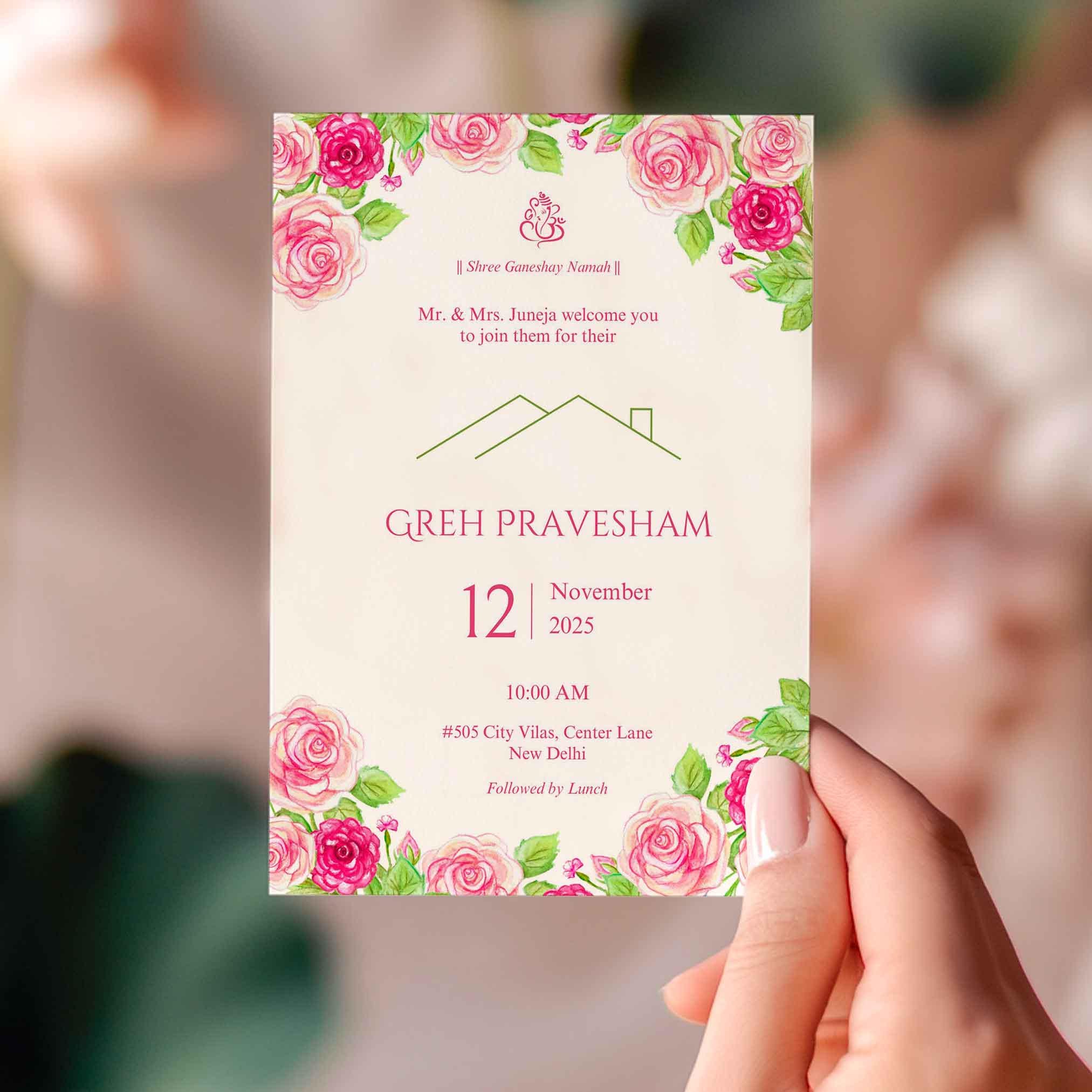 Grah Pravesh Invitation Card as Griha Pravesh Invitation Template ...
