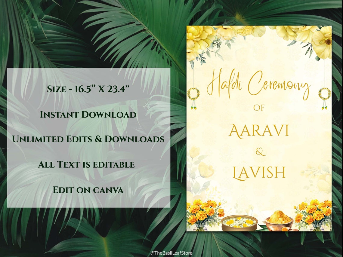 Haldi Welcome Signs for Indian Wedding as Haldi Decor Haldi Welcome ...