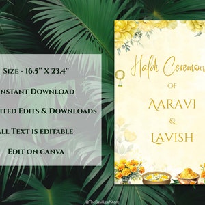 Haldi Welcome Signs for Indian Wedding as Haldi Decor Haldi Welcome ...
