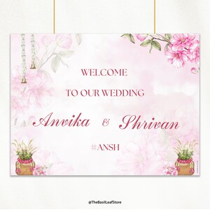 Wedding Welcome Sign Template as Entrance Sign for Indian Wedding as ...