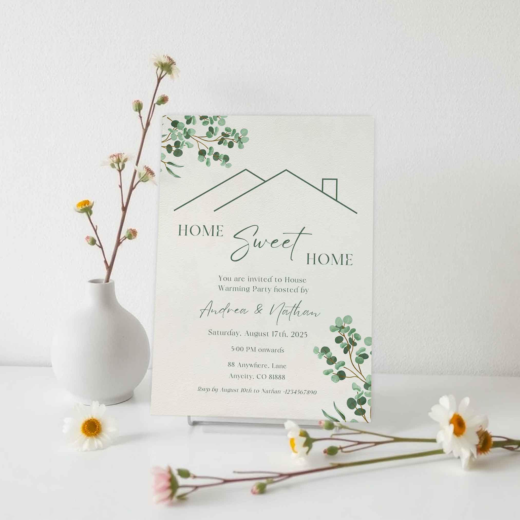 Online Housewarming Invitation Card Design Template, Housewarming Party ...