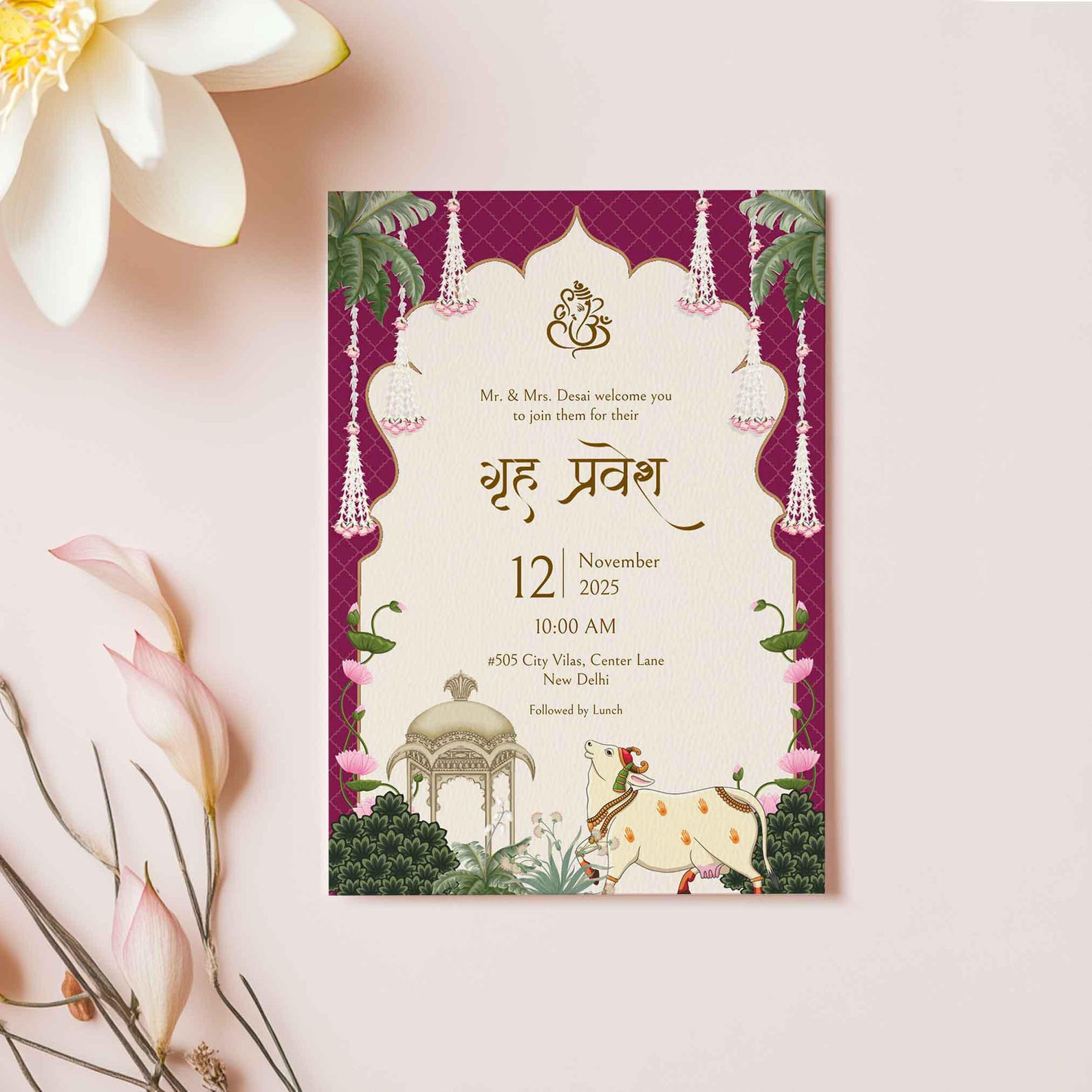 Grah Pravesh Invitation Card as Griha Pravesh Invitation Template ...