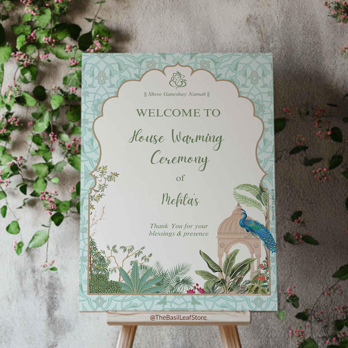Griha Pravesh Welcome Sign Board, Indian Traditional Housewarming ...