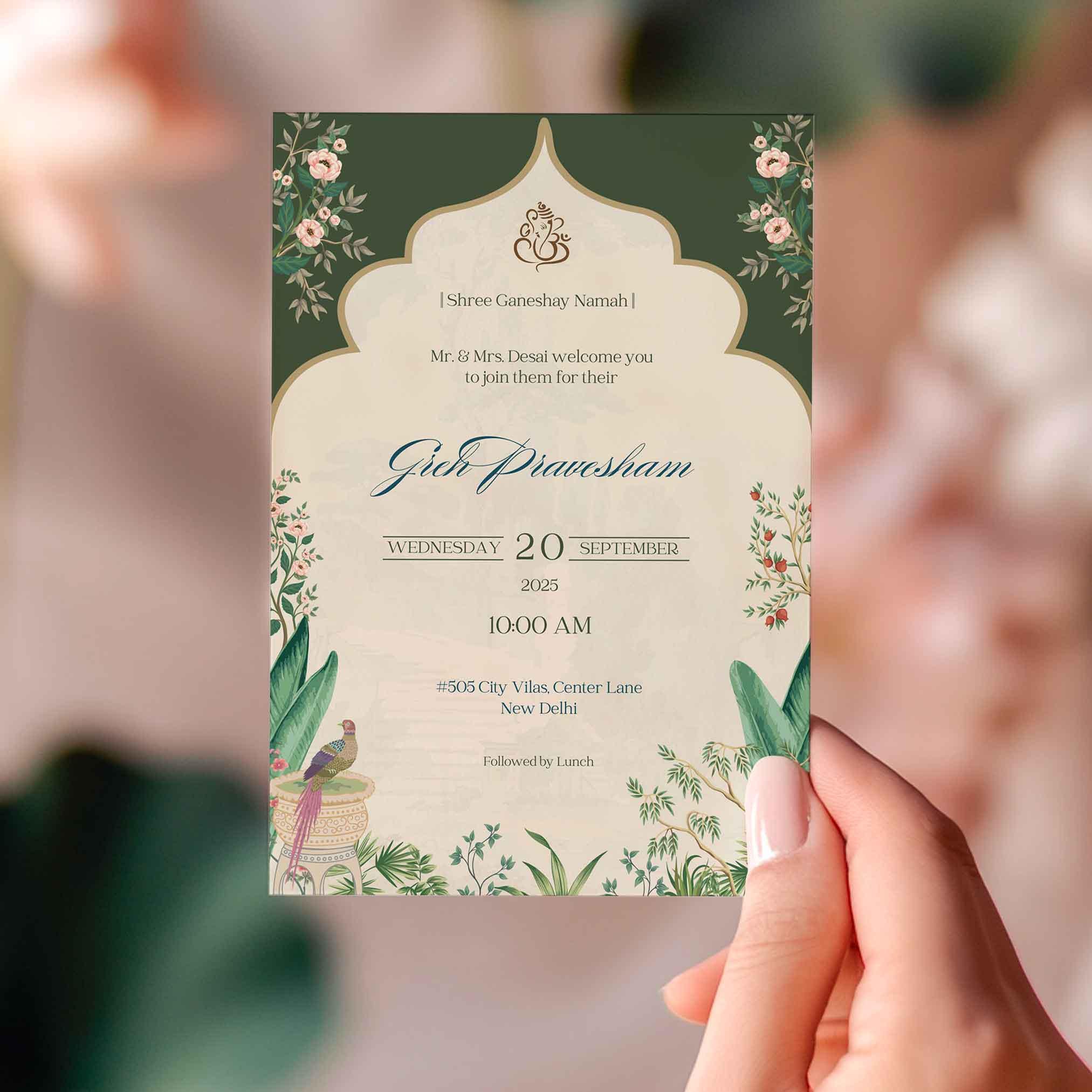 Grah Pravesh Invitation Card as Griha Pravesh Invitation Template ...