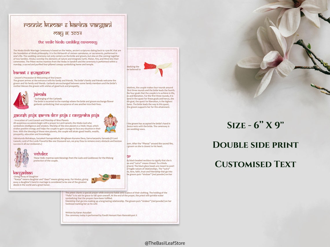 Hindu Wedding Program Guide as Indian Wedding Program Guide, Hindu ...