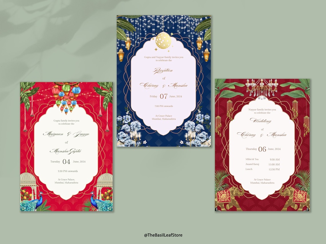 Traditional Indian Wedding Invitation Card as Hindu Wedding Invitation ...