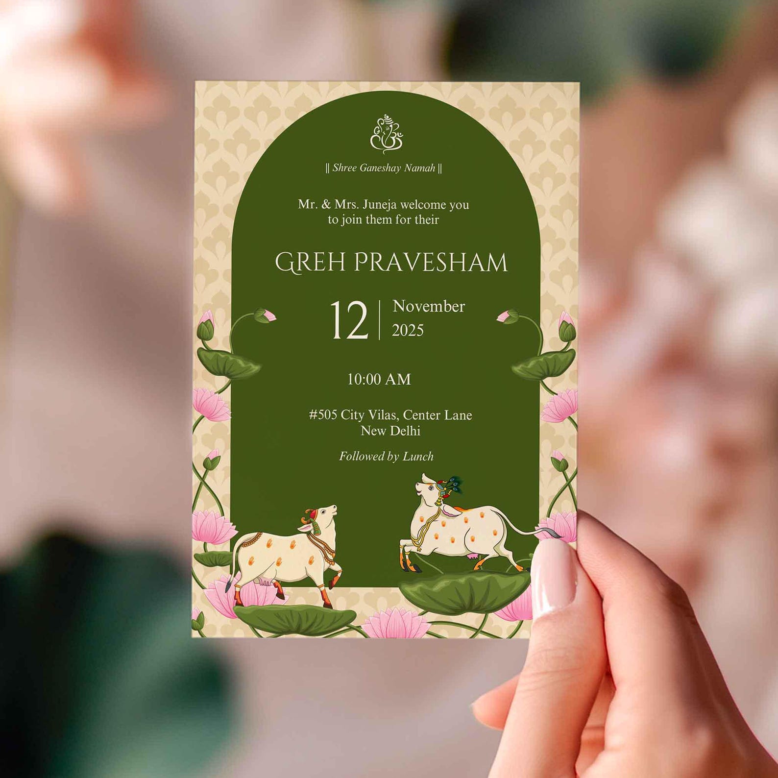 Grah Pravesh Invitation Card as Griha Pravesh Invitation Template ...