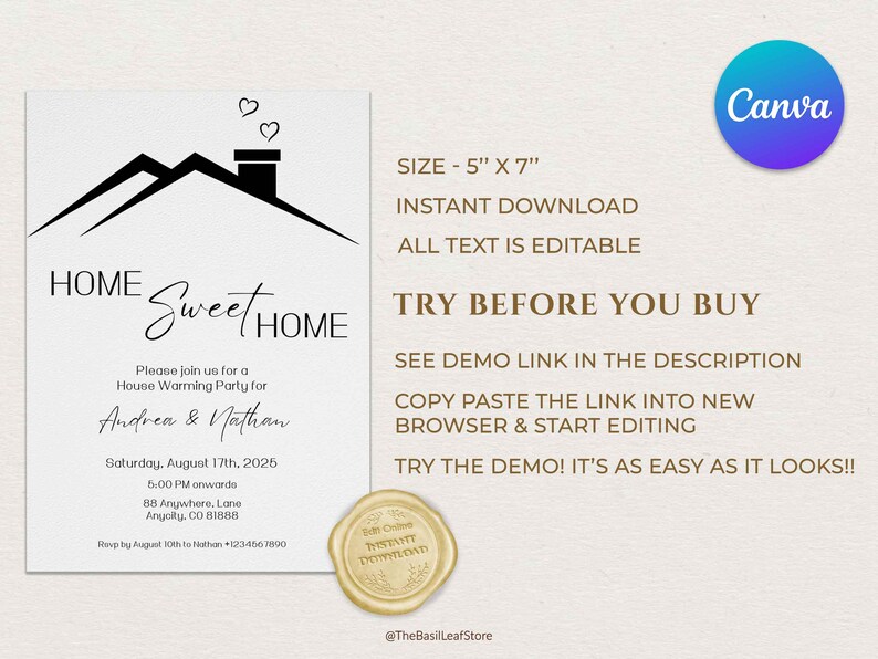 Online Housewarming Invitation Card Design Template, Housewarming Party ...