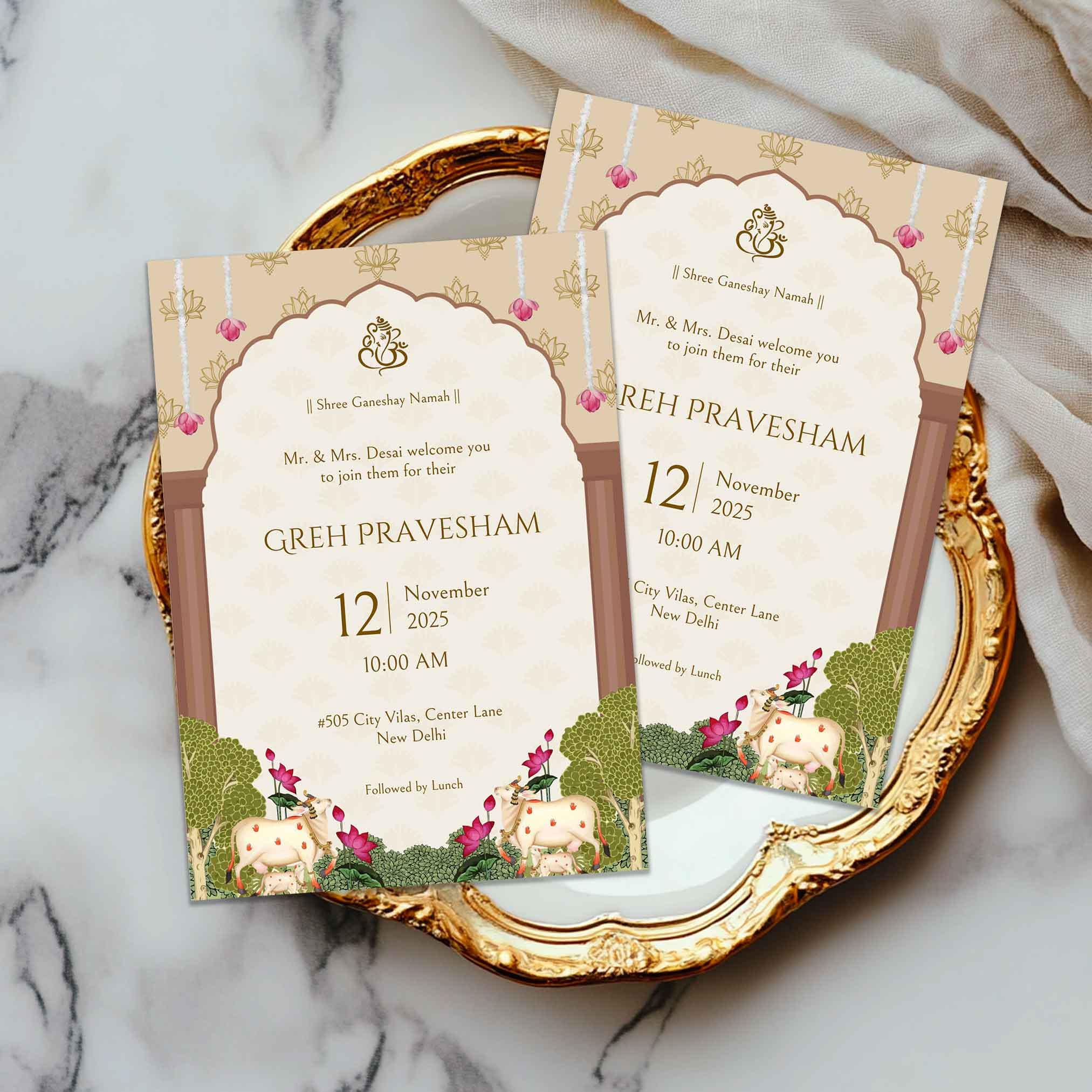 Grah Pravesh Invitation Card as Griha Pravesh Invitation Template ...